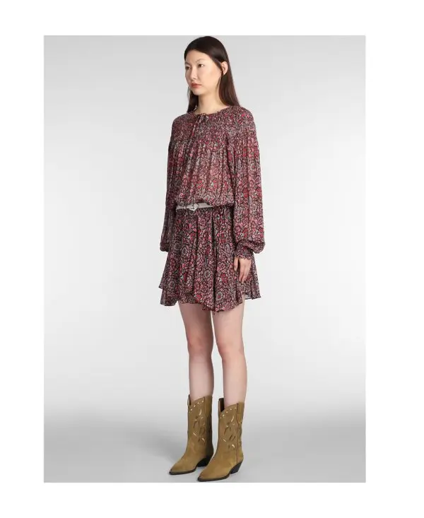 Isabel Marant Étoile Floral Print Long-sleeve Dress