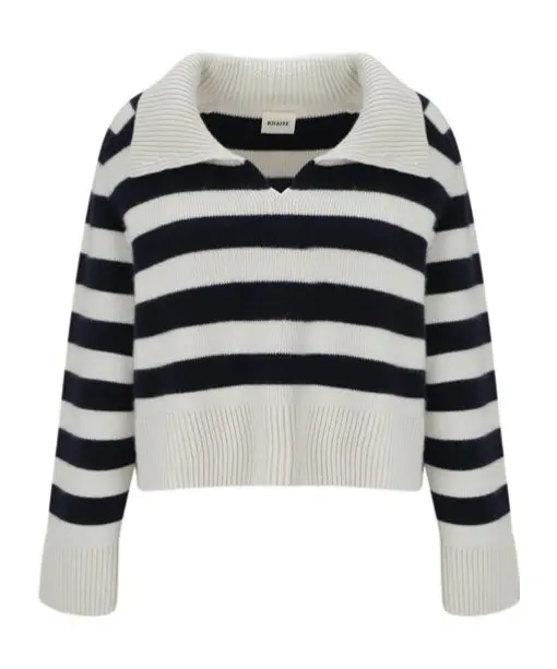 Khaite Franklin Striped Knitted Jumper - No