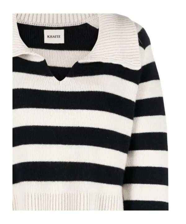 Khaite Franklin Striped Knitted Jumper