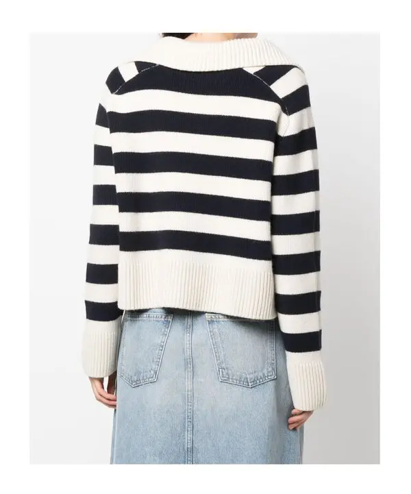 Khaite Franklin Striped Knitted Jumper