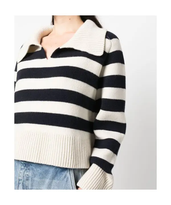 Khaite Franklin Striped Knitted Jumper