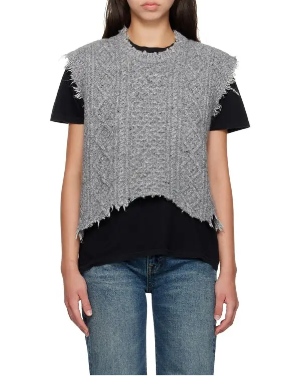 R13 Boyfriend Cable Knit Vest