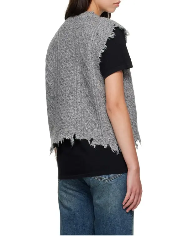 R13 Boyfriend Cable Knit Vest