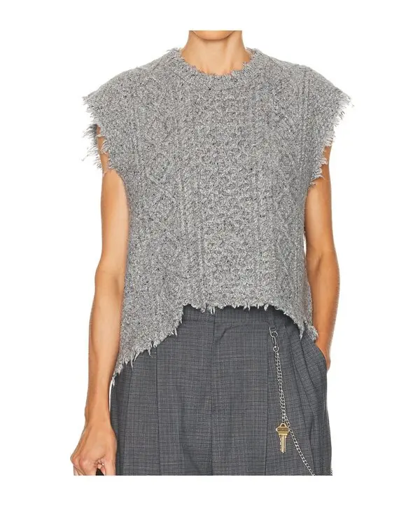 R13 Boyfriend Cable Knit Vest