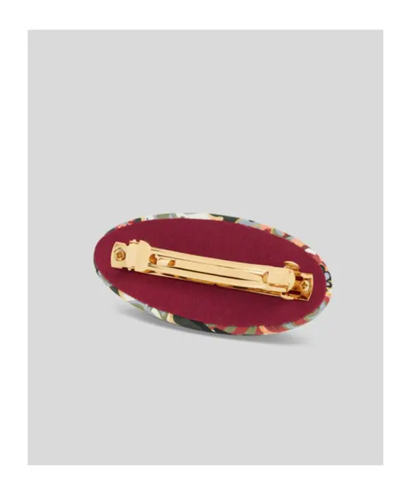 Etro Paisley Print Silk Twill Barrette