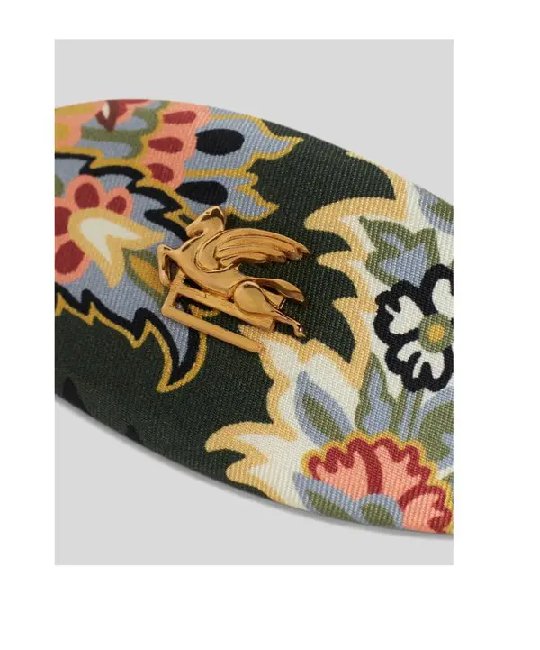 Etro Paisley Print Silk Twill Barrette