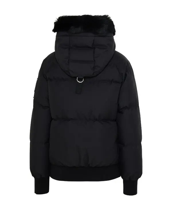 Moose Knuckles Buttoned Hooded Bomber Jacket