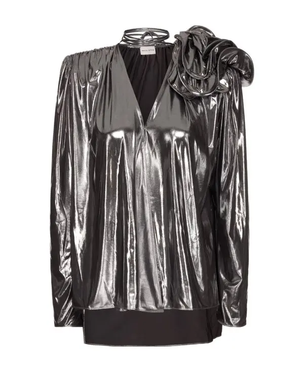 Magda Butrym V-neck Long Sleeve Blouse