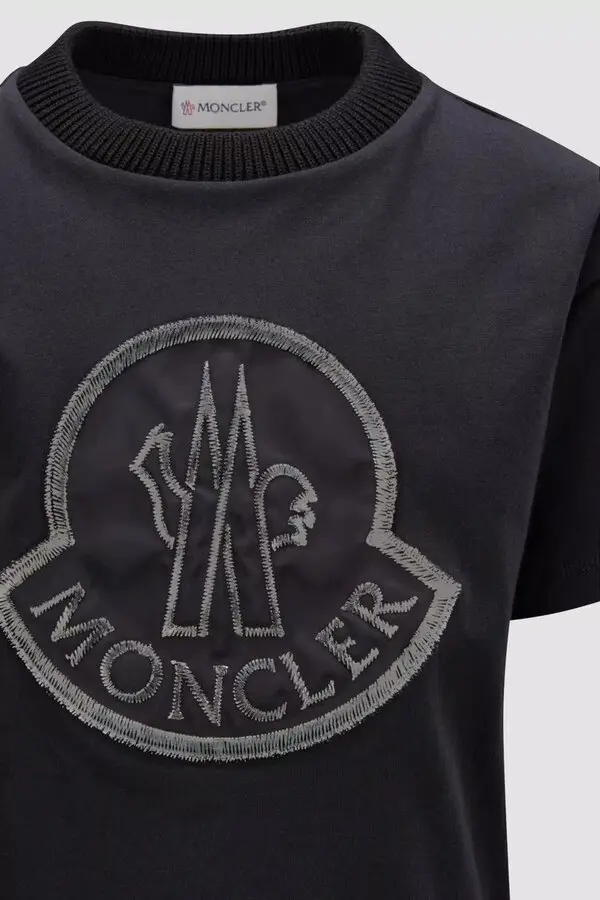 Moncler Logo Embroidered Crewneck T-shirt