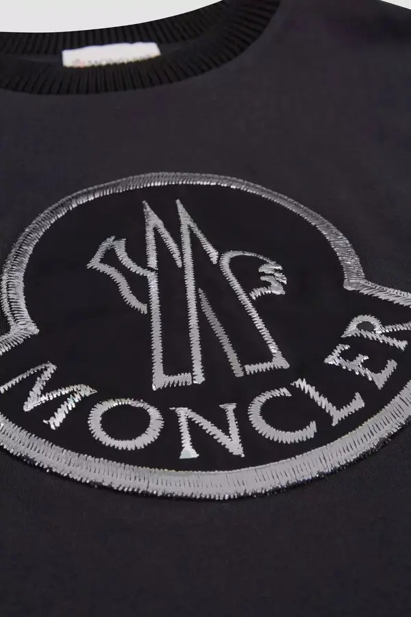 Moncler Logo Embroidered Crewneck T-shirt