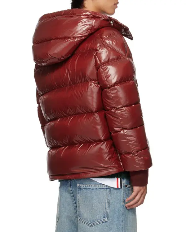 Moncler Maljasset Zip-up Down Jacket - Deep Red