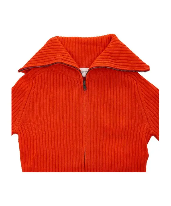 Sportmax Ribbed Zip-up Sweater With Cuffed Sleeves