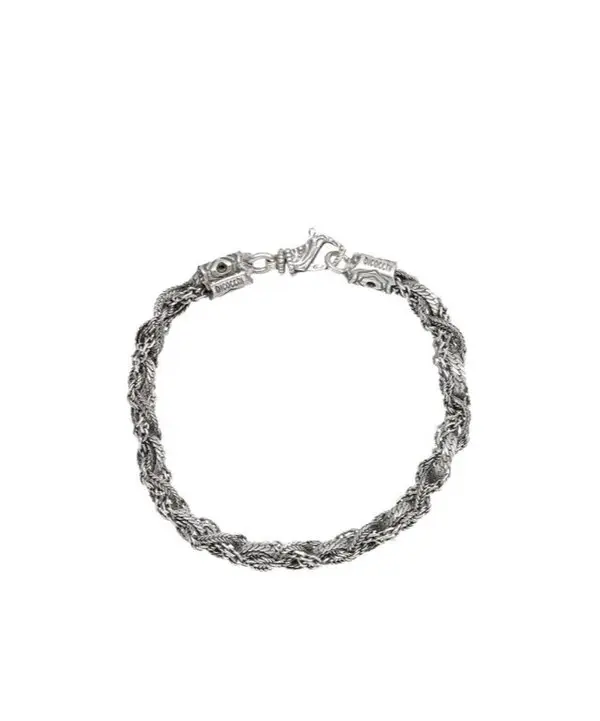 Emanuele Bicocchi Round Braid Small Bracelet - Black