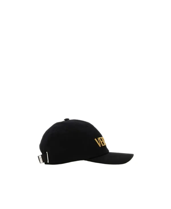 Versace Logo-embroidered Baseball Cap - Black