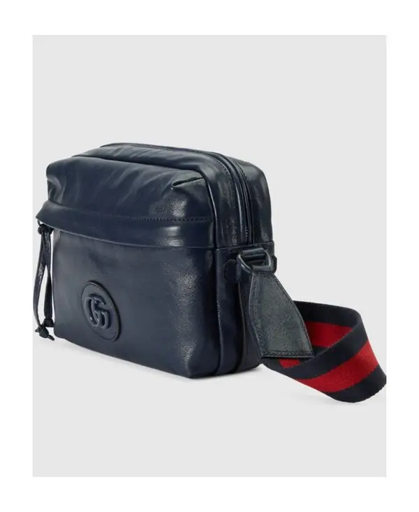 Gucci Double G Leather Shoulder Bag
