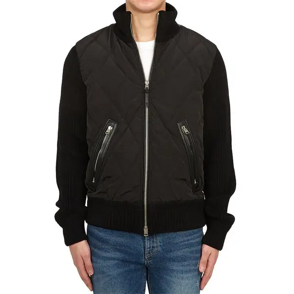 TOM FORD Ribbed-knit Padded Jacket