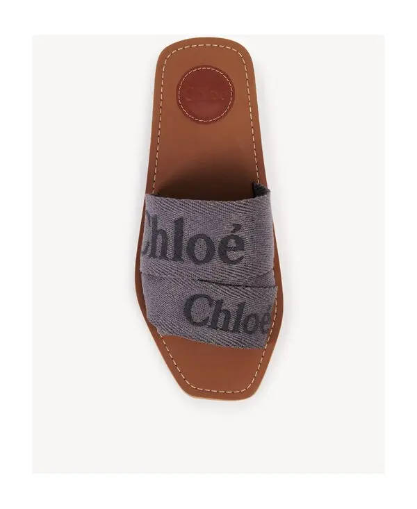 Chloé Logo Open Toe Sliders