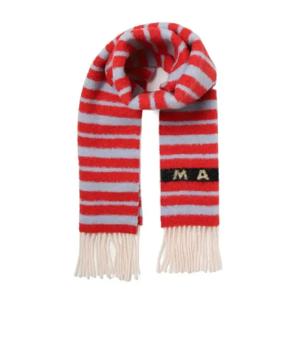 Marni Striped Fringed Scarf
