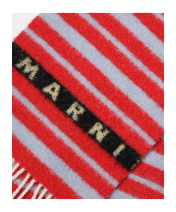 Marni Striped Fringed Scarf