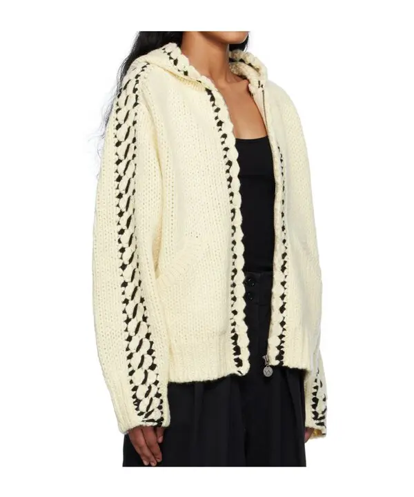 OPEN YY Knitted Hoodie With Jacquard Details