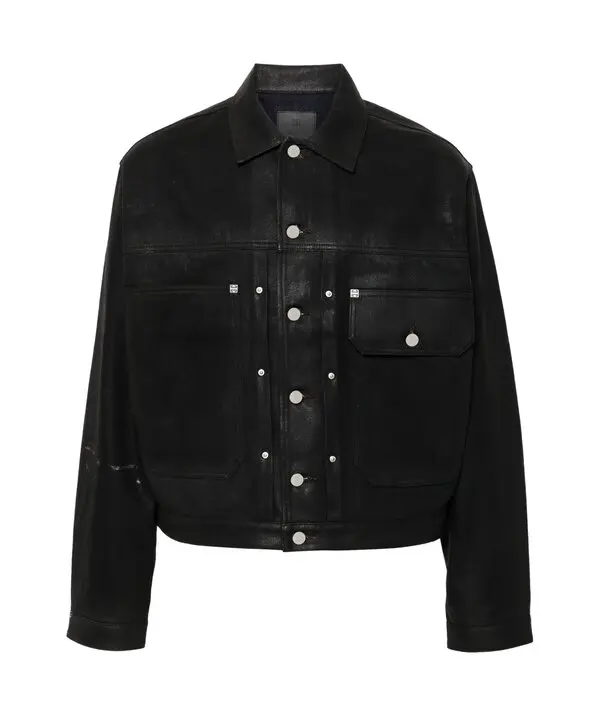 Givenchy Coated Denim Jacket - Black