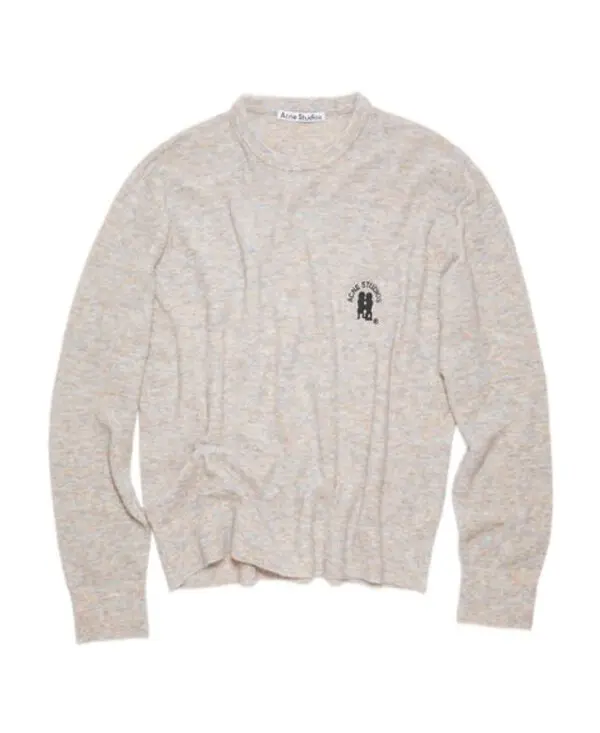 Acne Studios Mélange Jumper With Embroidered Logo