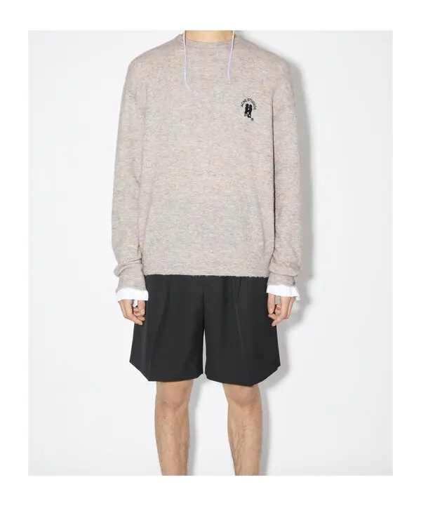 Acne Studios Mélange Jumper With Embroidered Logo