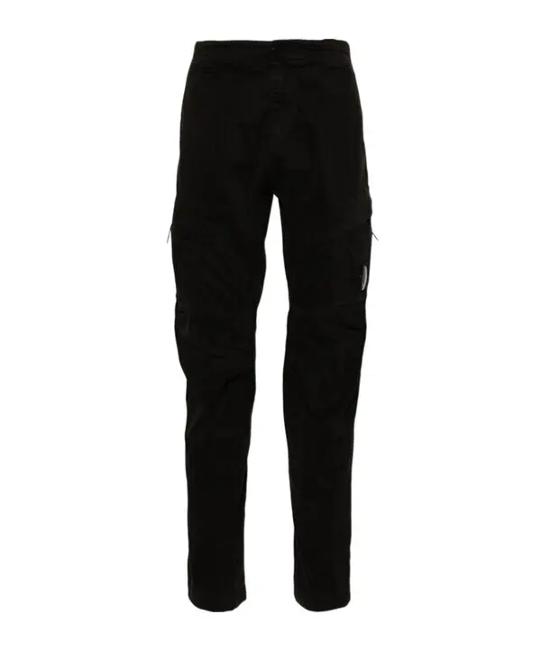 C.P. COMPANY Stretch Sateen Ergonomic Lens Cargo Pants - Black