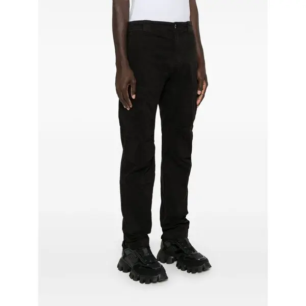 C.P. COMPANY Stretch Sateen Ergonomic Lens Cargo Pants - Black