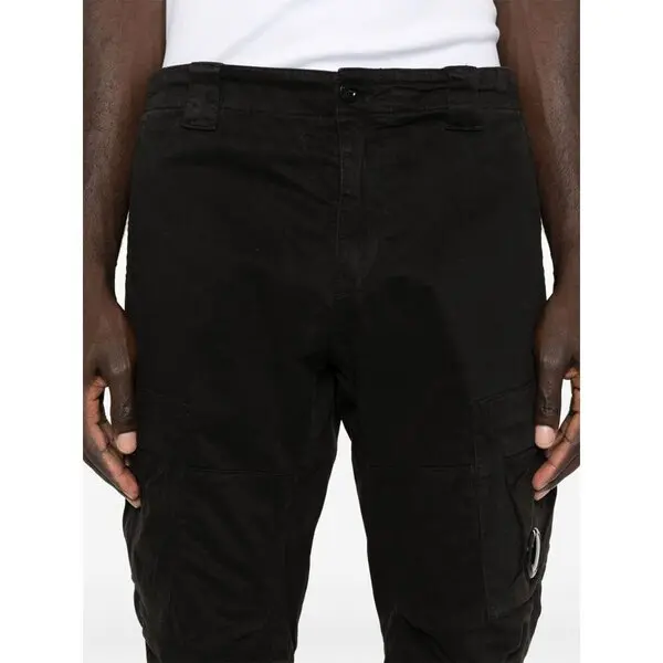 C.P. COMPANY Stretch Sateen Ergonomic Lens Cargo Pants - Black