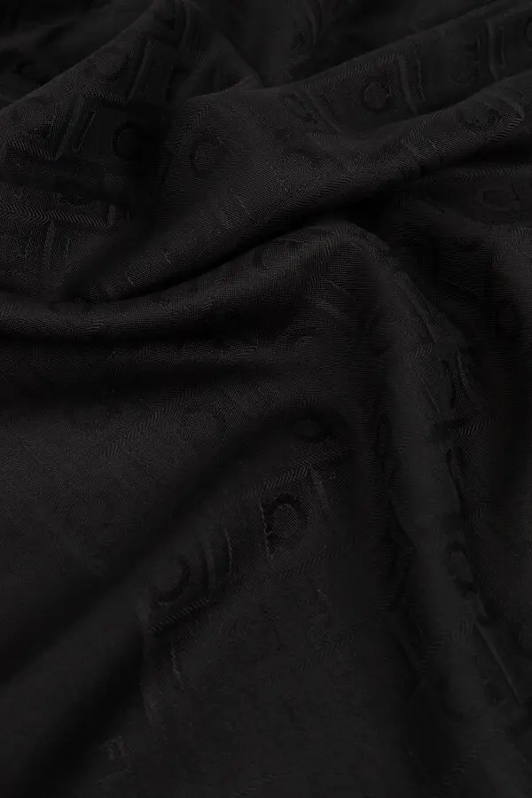 FERRAGAMO Letter Pattern Scarf - Black