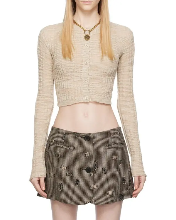 Acne Studios Ribbed Cropped Cardigan