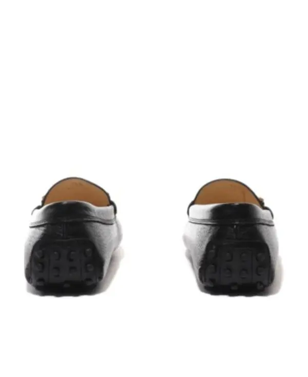 TOD'S Logo-plaque Leather Loafers - Black