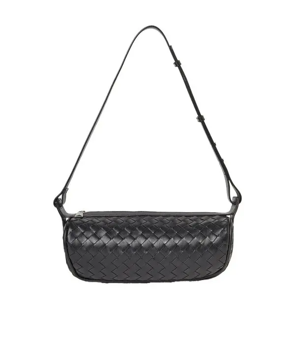 Bottega Veneta Intrecciato Crossbody Bag - Black