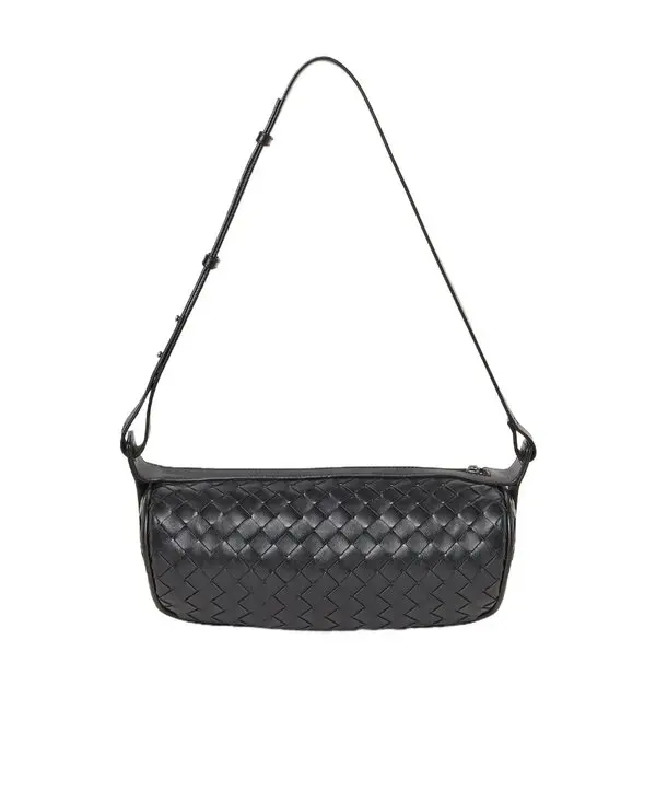 Bottega Veneta Intrecciato Crossbody Bag - Black