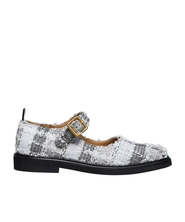 Thom Browne Tartan Check Ballerina Flats