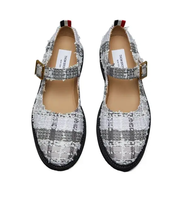 Thom Browne Tartan Check Ballerina Flats