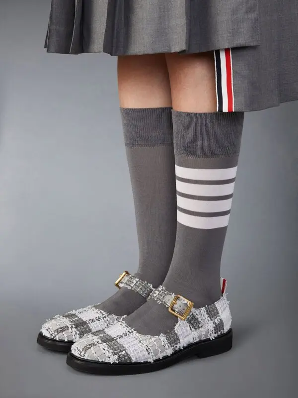 Thom Browne Tartan Check Ballerina Flats