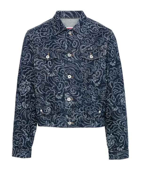Kenzo Star Tiger Buttoned Denim Jacket