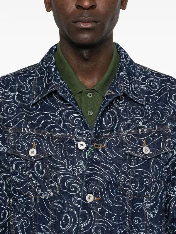Kenzo Star Tiger Buttoned Denim Jacket