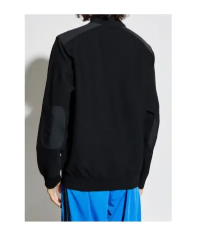Moose Knuckles Half-zip Panelled Sweater With Stand-up Collar And Cargo Pocket