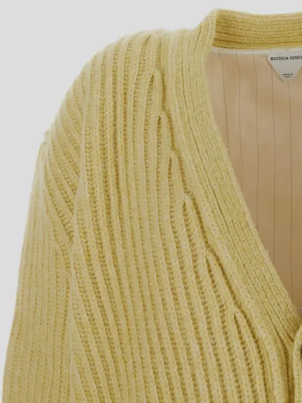 Bottega Veneta V-neck Knit Cardigan With Rib Details