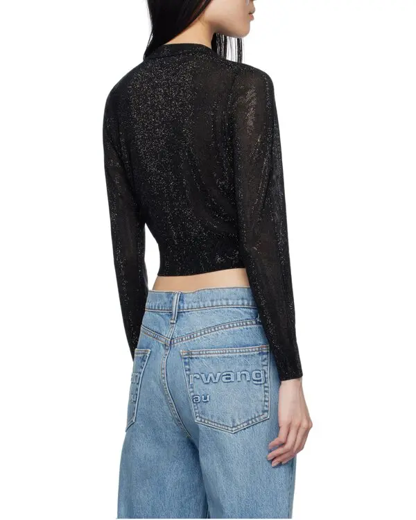 Alexander Wang Cropped Cardigan With Logo Buttons