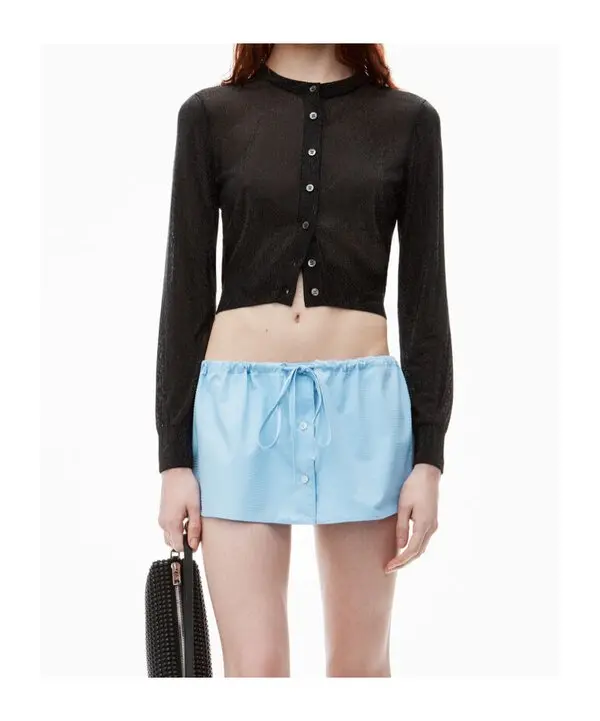 Alexander Wang Cropped Cardigan With Logo Buttons