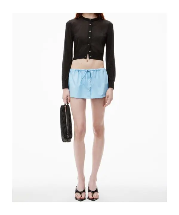Alexander Wang Cropped Cardigan With Logo Buttons