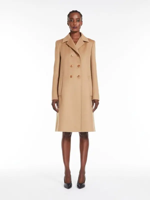 Max Mara Double-breasted Wool Coat - Nude
