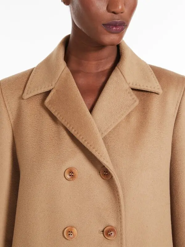 Max Mara Double-breasted Wool Coat - Nude