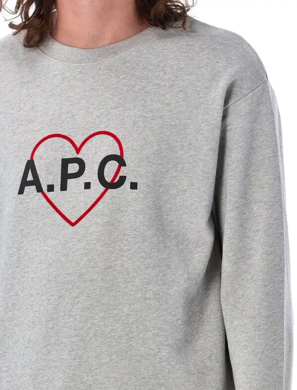 A.p.c. Heart Logo Crewneck Sweatshirt
