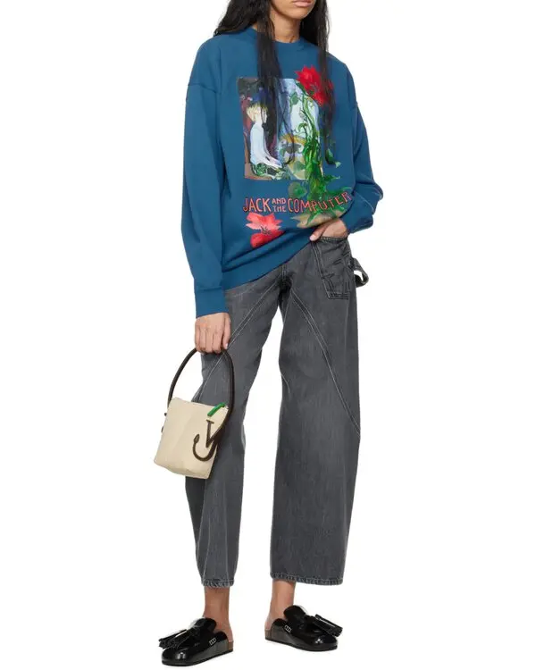 J.W.ANDERSON Graphic Print Organic Cotton Sweatshirt