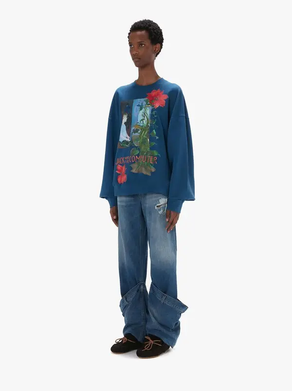 J.W.ANDERSON Graphic Print Organic Cotton Sweatshirt